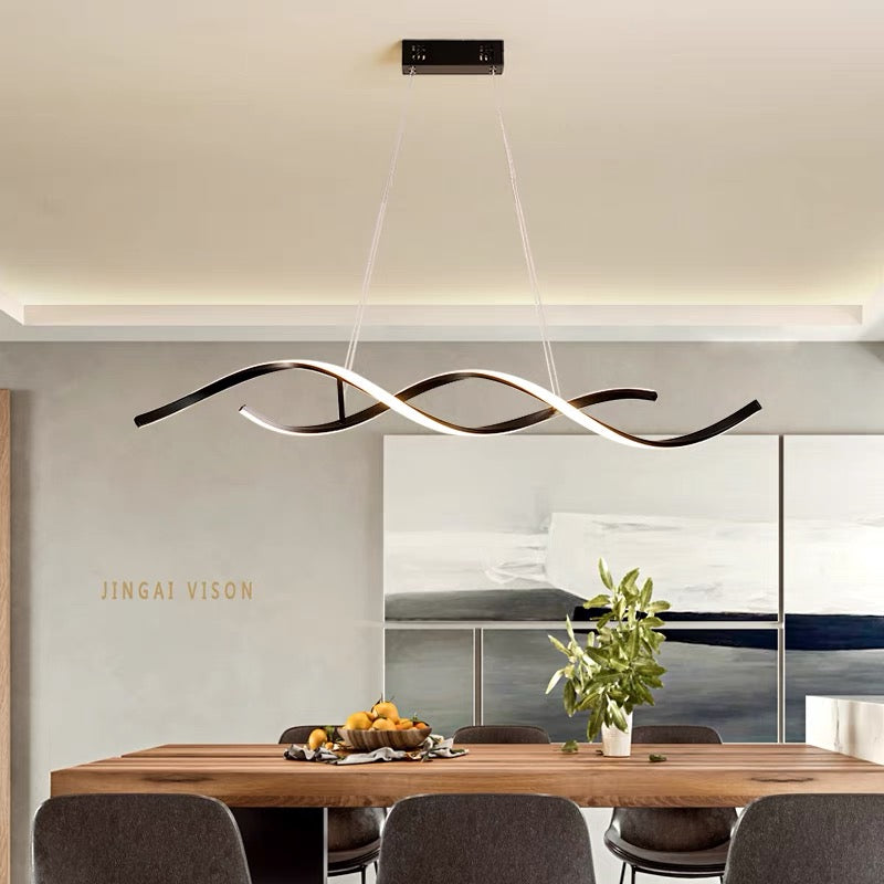 Linear DNA Black Kitchen Island Bar Light GXPLD475B – Lighting Station
